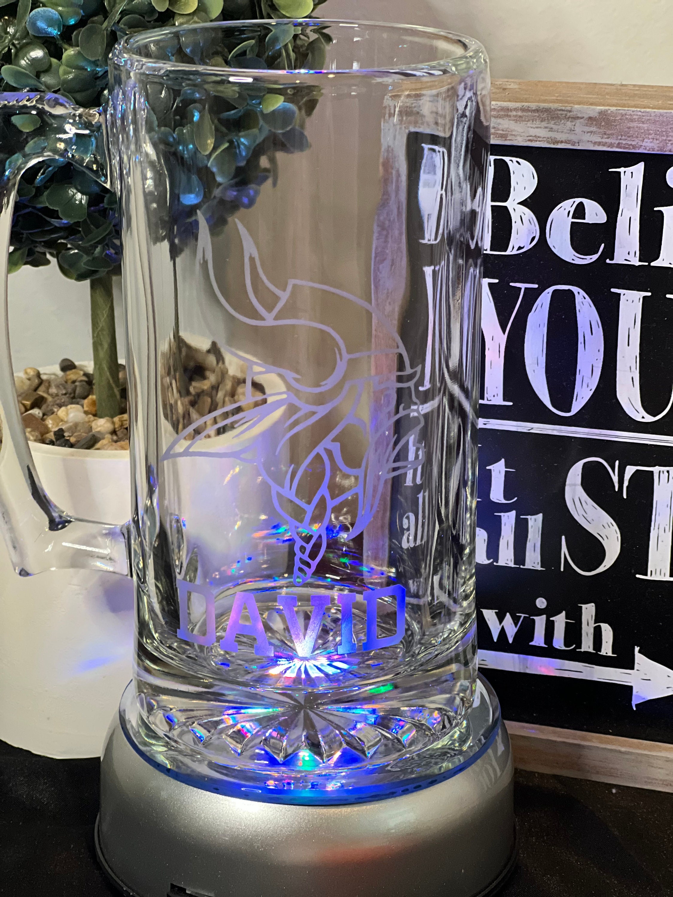 NFL Etched Glassware, NFL Glassware, Beer Mug, Pilsner Glass, Pint ...