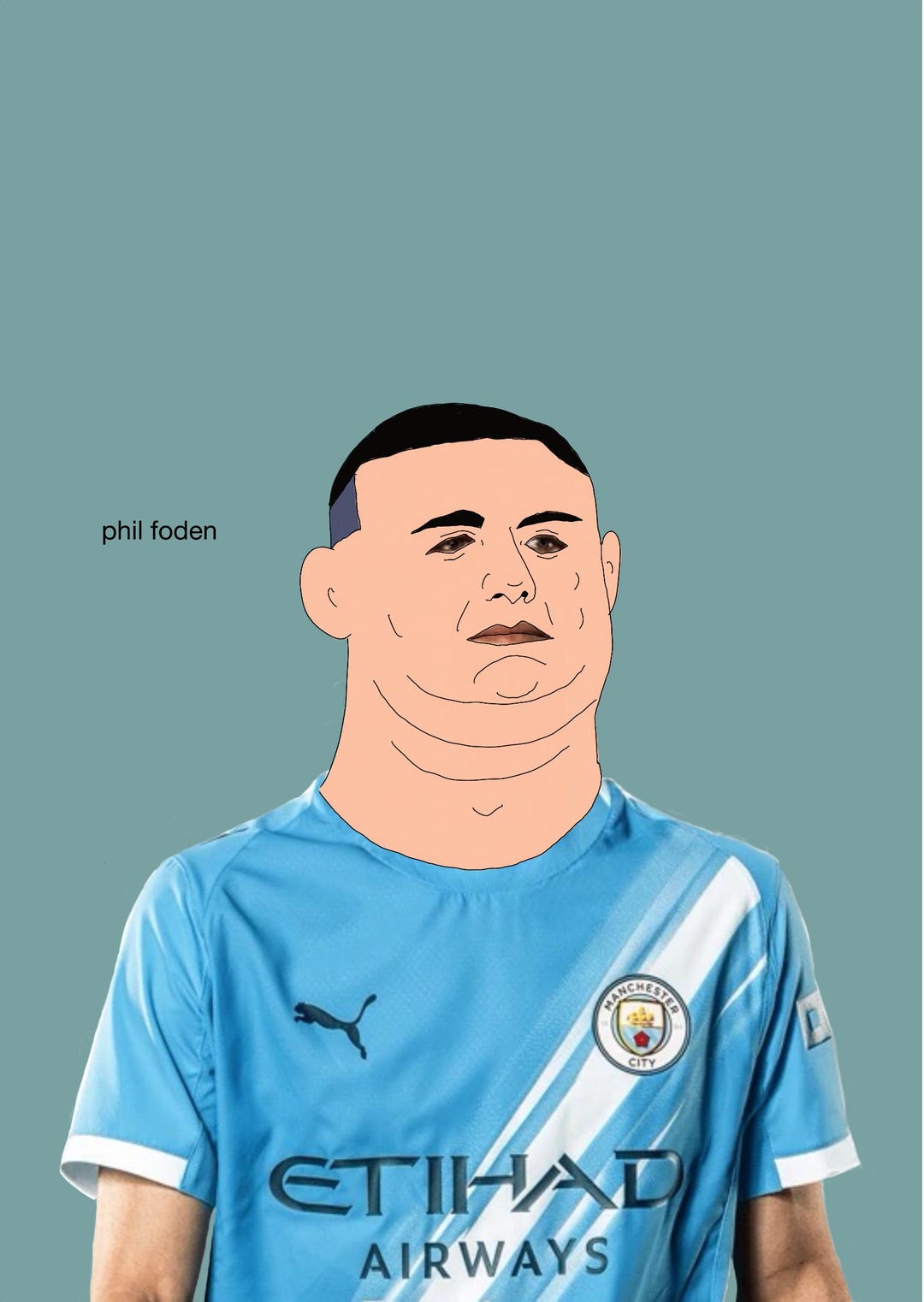 Phil Foden Creepy Mask Chubby Funny Man City Birthday Card | Weird ...