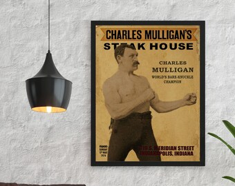 Charles Mulligans Steakhouse Poster