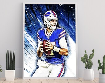 Josh Allen Canvas - Etsy