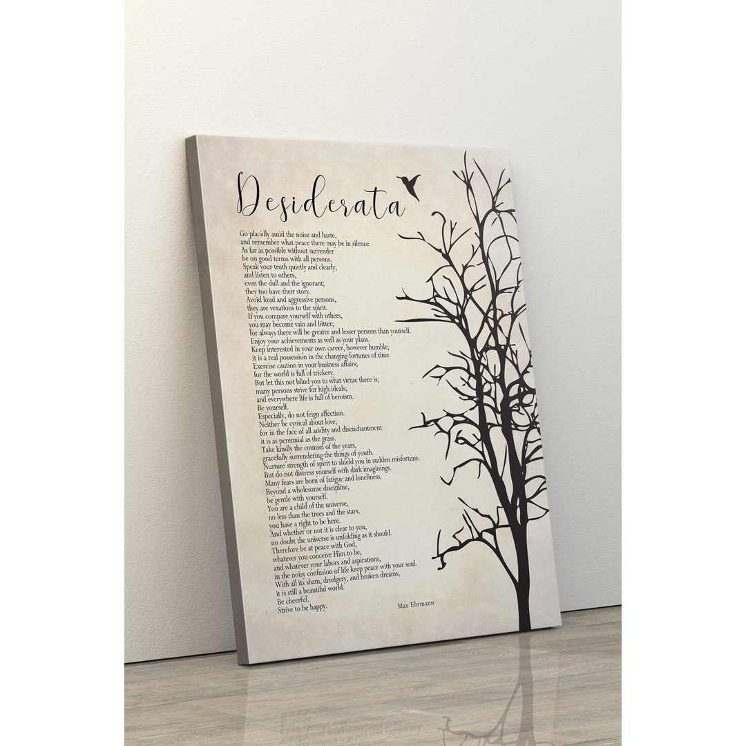 Desiderata Poem Print, Poetry Print, Poem Print, Law of Attraction, Art ...