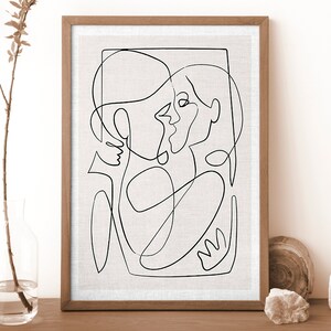 Picasso the Love Print, One Line Art, Picasso Poster, Minimalist Print ...