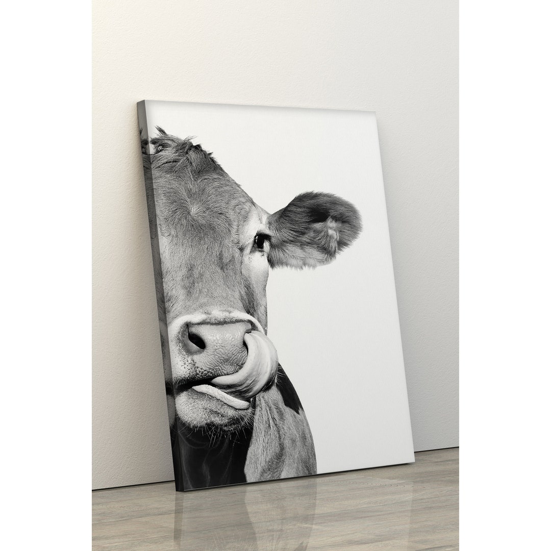 Cow Wall Art, Funny Cow Print, Rustic Home Decor, Cattle Photography ...