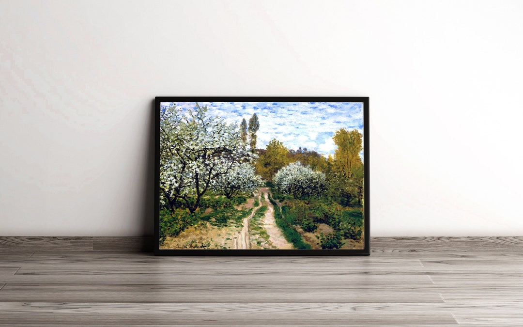 Claude Monet Trees in Blossom,impressionist Landscape Painting,flowers ...