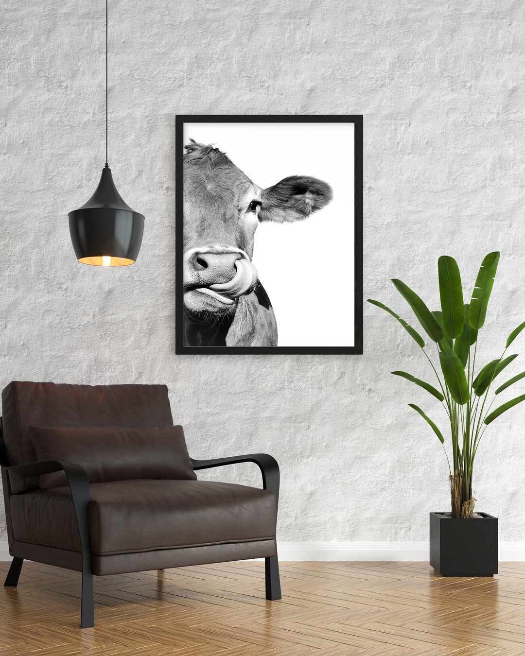 Framed Cow Print Highland Cow Print Farm House Decor Cattle - Etsy