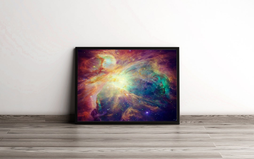 Framed Canvas Outer Space Poster Art, Hubble Telescope Orion Nebula ...