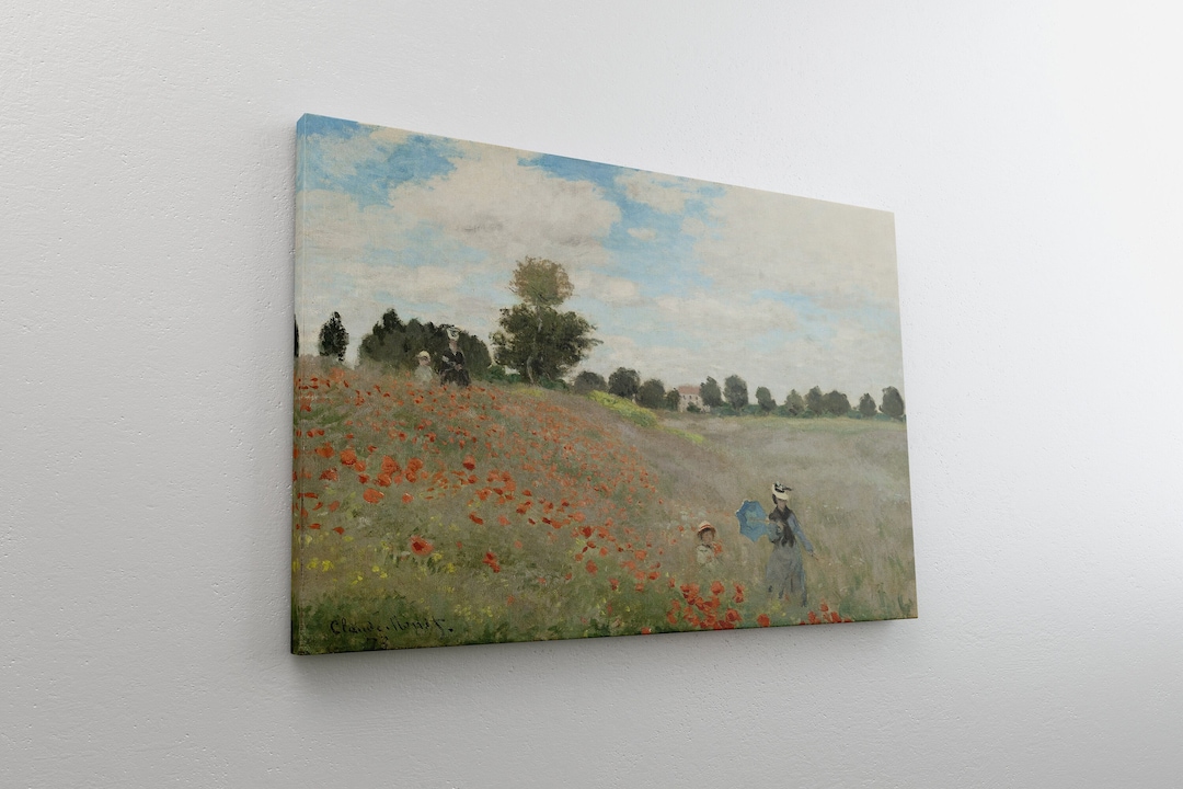 Claude Monet Mother Child Umbrella Flowers Poppy Field Amazing - Etsy