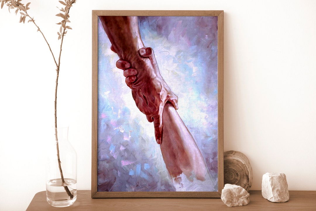 The Hand of God Print, Jesus Canvas Print, Printable Art, Modern Wall ...