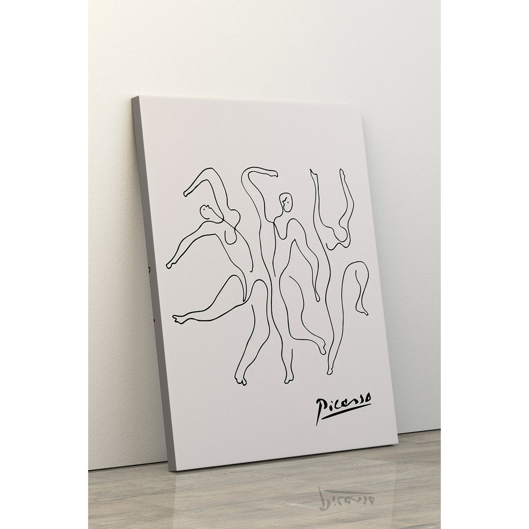 Pablo Picasso the Three Dancers 1925 Line Art Print Museum Exhibition ...