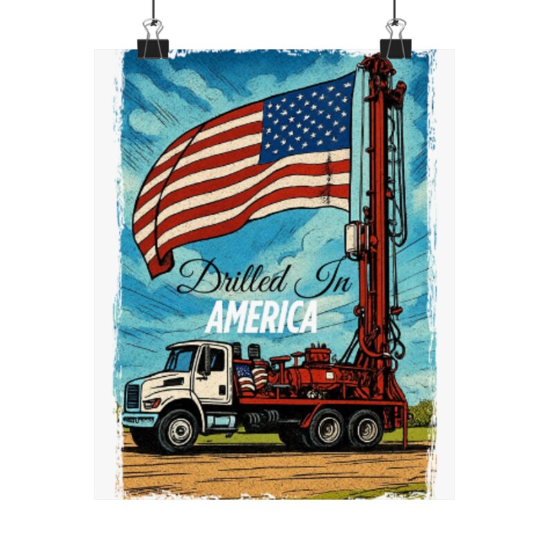 Vertical Water Well Drilling Poster - Matte Poster, Home Wall Art ...