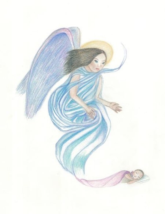 Guardian Angel Drawings In Pencil Easy