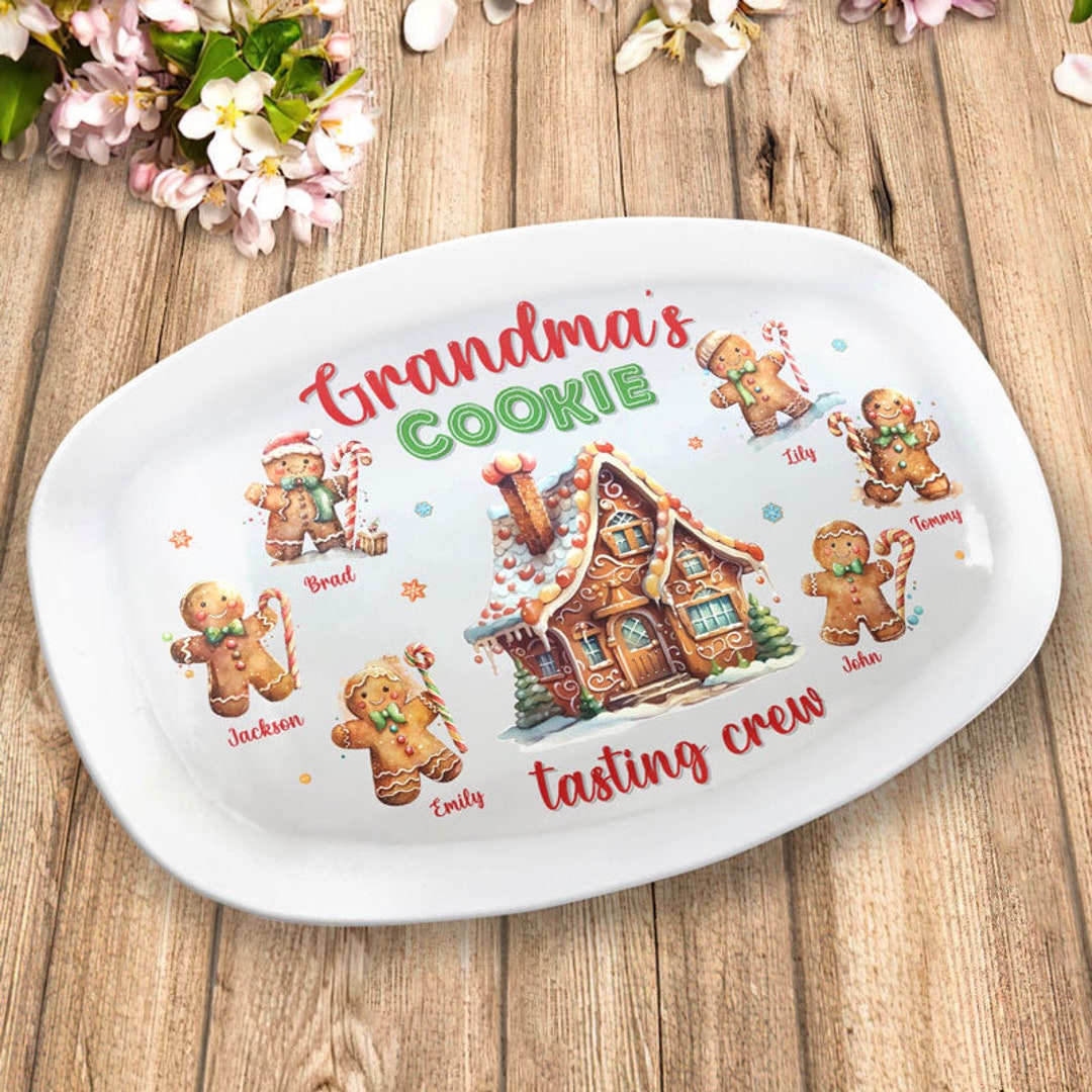 Personalized Grandma's Cookie Tasting Crew Plate Custom - Etsy