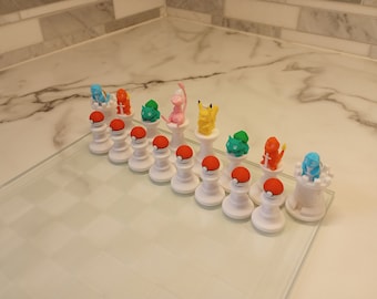 Pokemon Chess Set With Puzzle Chessboard Pokemon Characters Chess Set ...