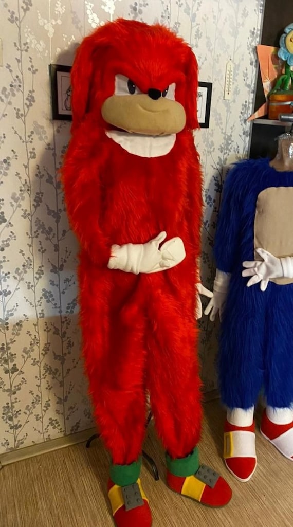 Kids Girls Sonic The Hedgehog Knuckles The Echidna Cosplay Costume ...