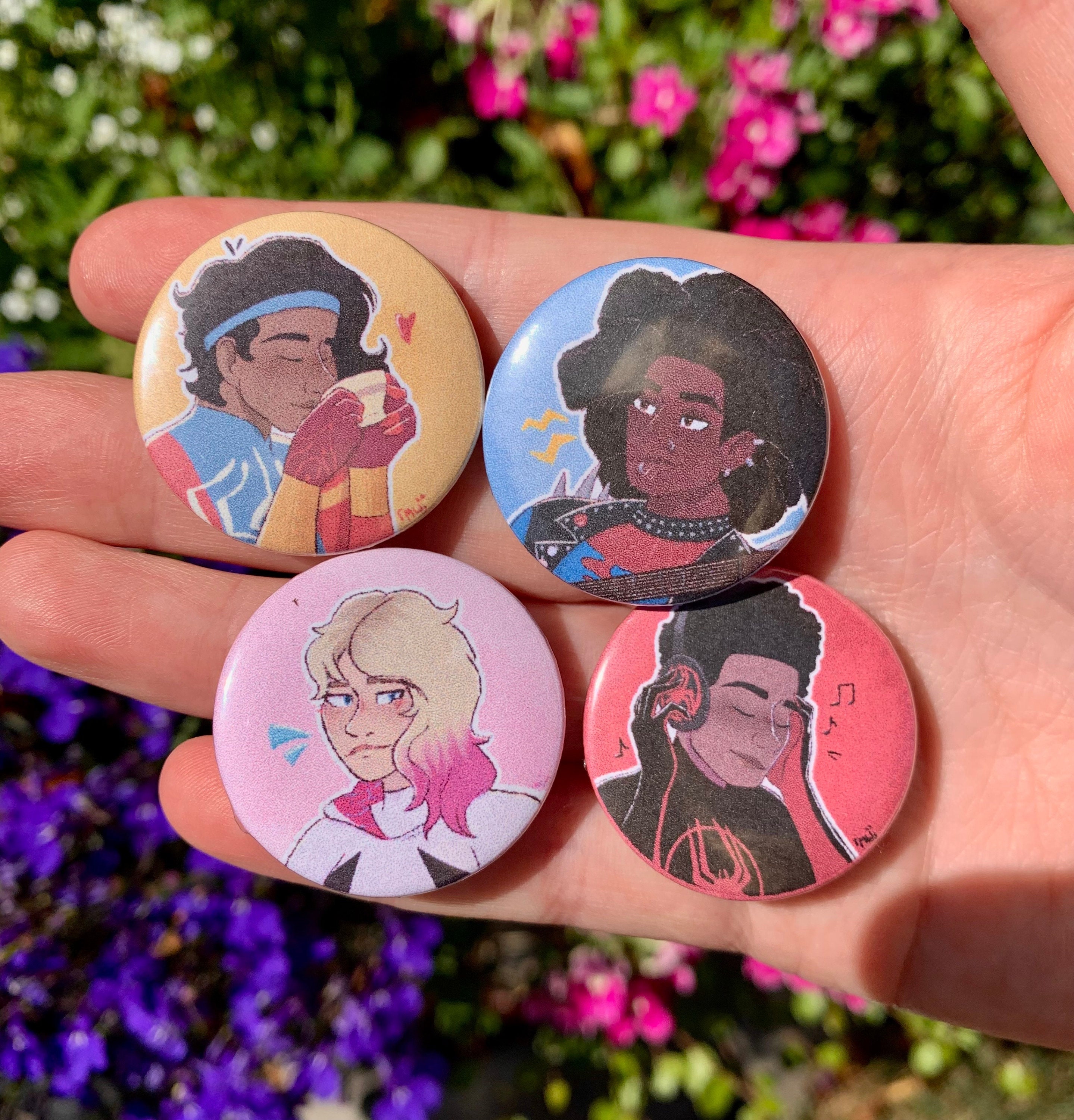 Spider-man Across the Spiderverse Button Set // 1.25in Pin Badge - Etsy