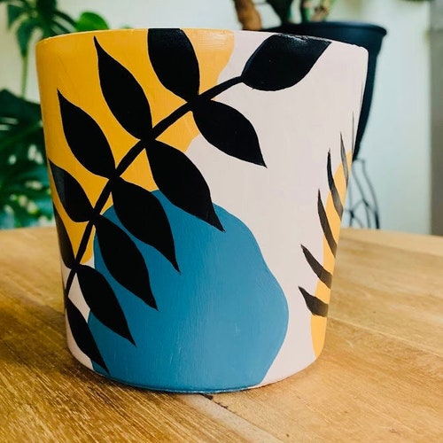 NEW Hand Painted Planter Pot - Etsy