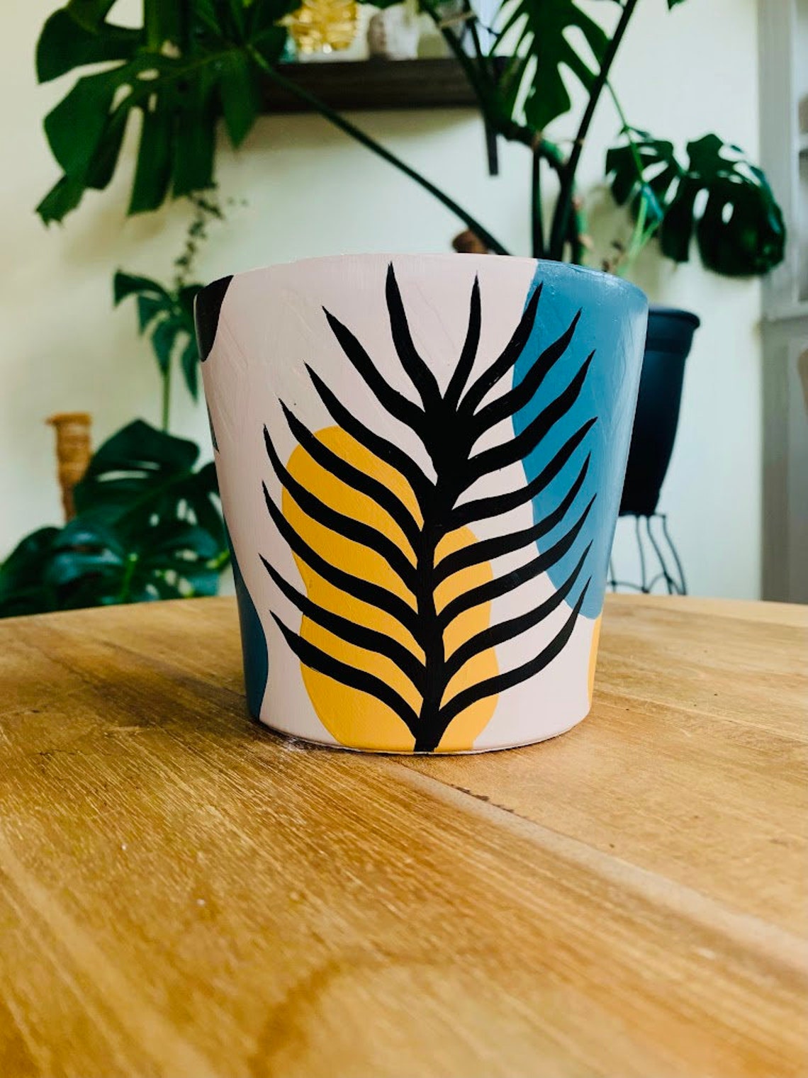 Hand Painted Planter Pot - Etsy