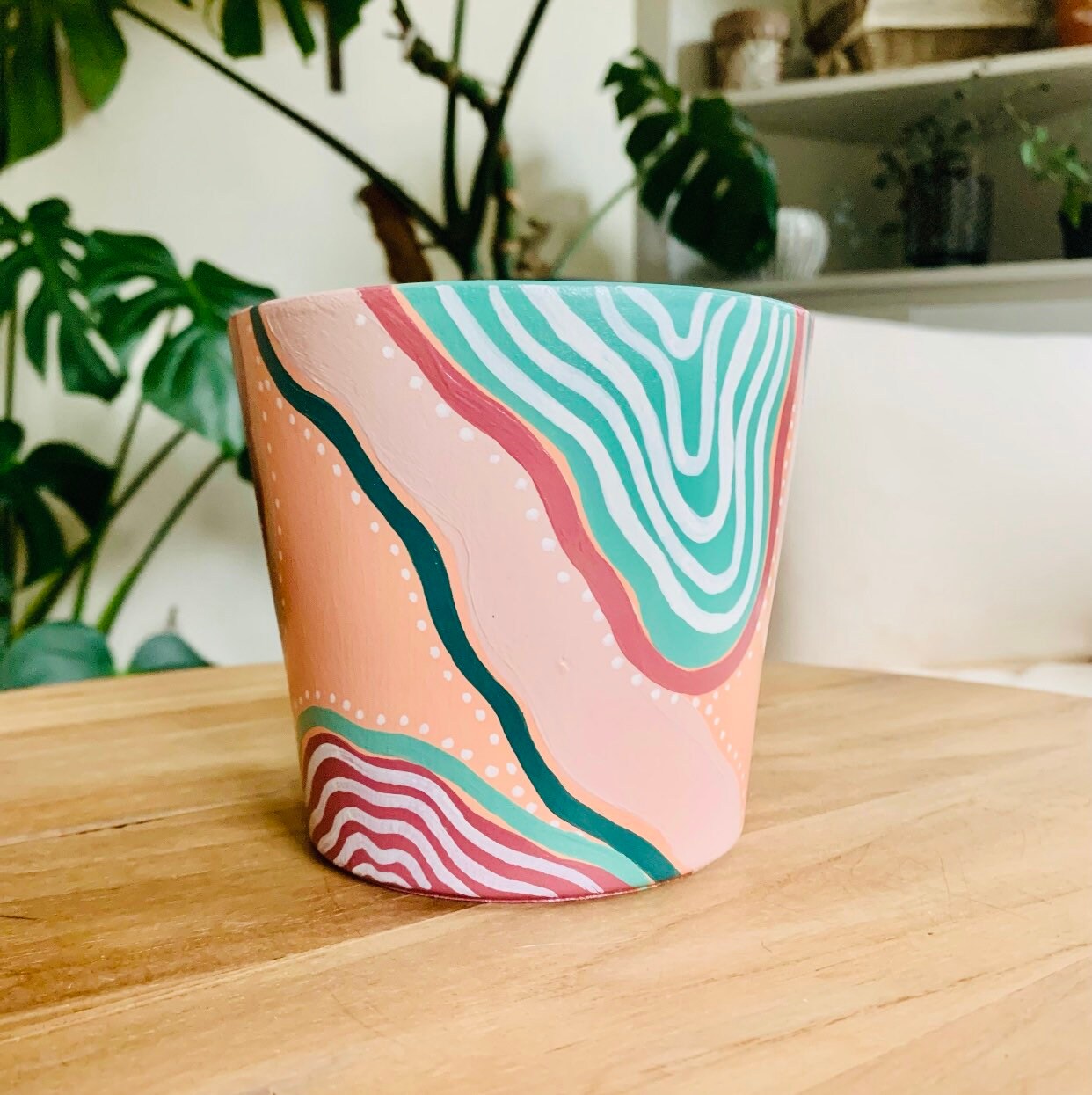 NEW Hand Painted Planter Pot - Etsy