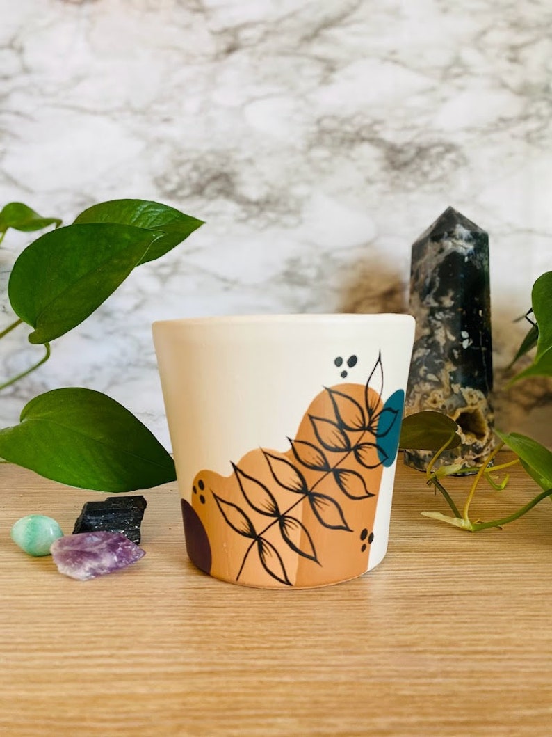 Hand Painted Planter Pot - Etsy