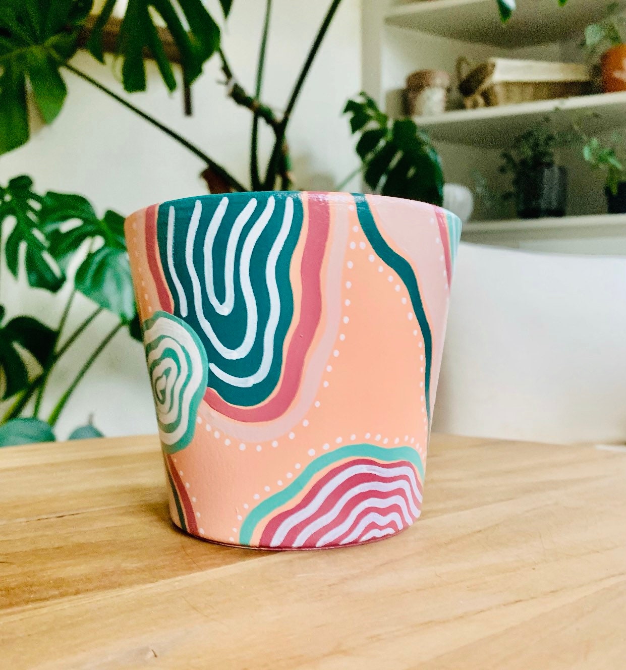 NEW Hand Painted Planter Pot - Etsy