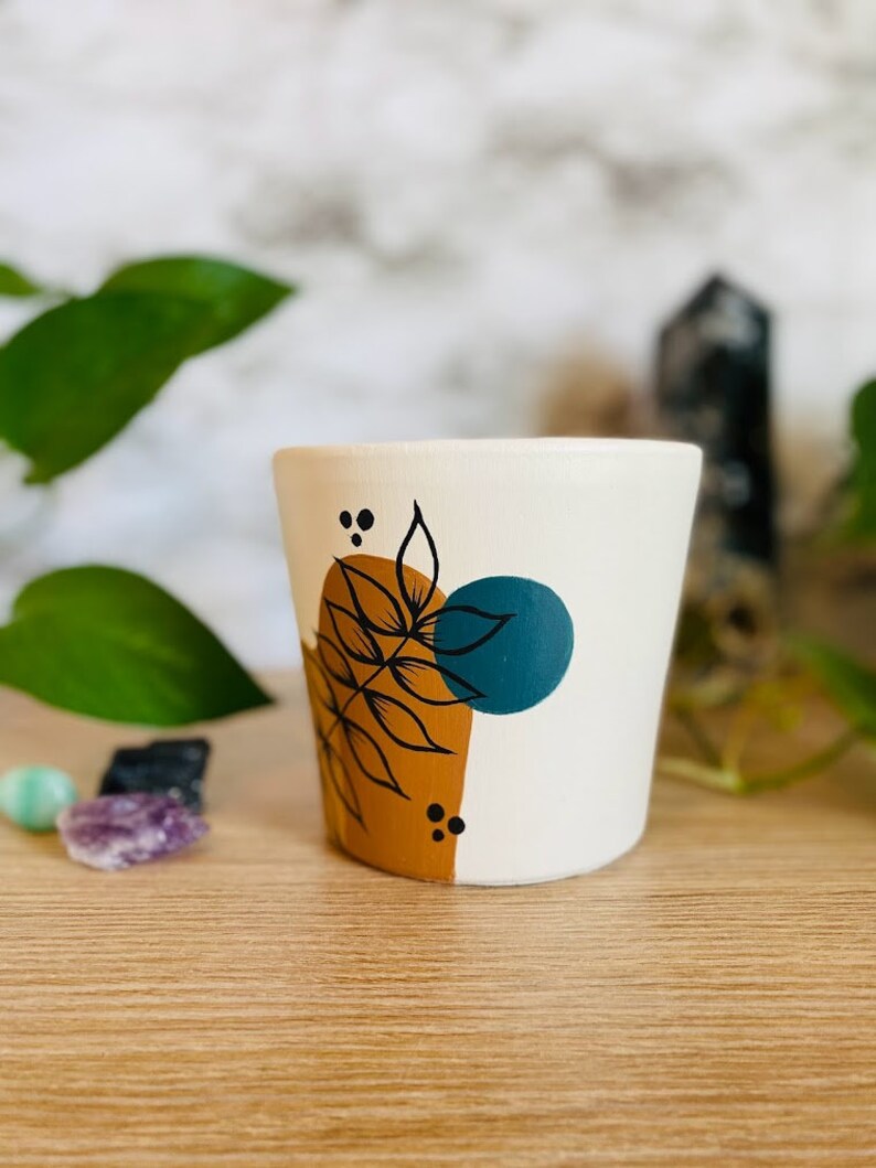 Hand Painted Planter Pot - Etsy