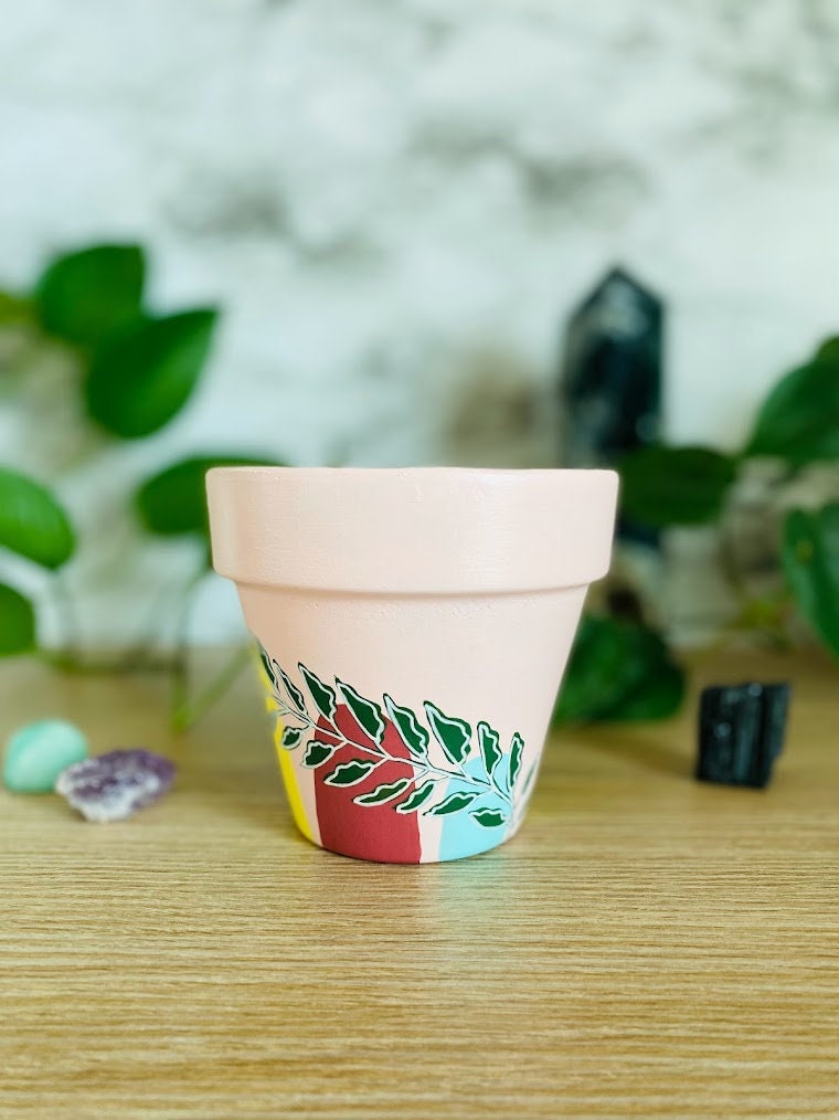 Hand Painted Planter Pot - Etsy