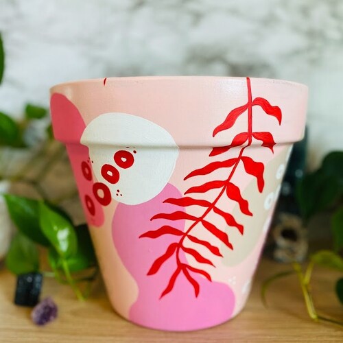 NEW Hand Painted Planter Pot - Etsy