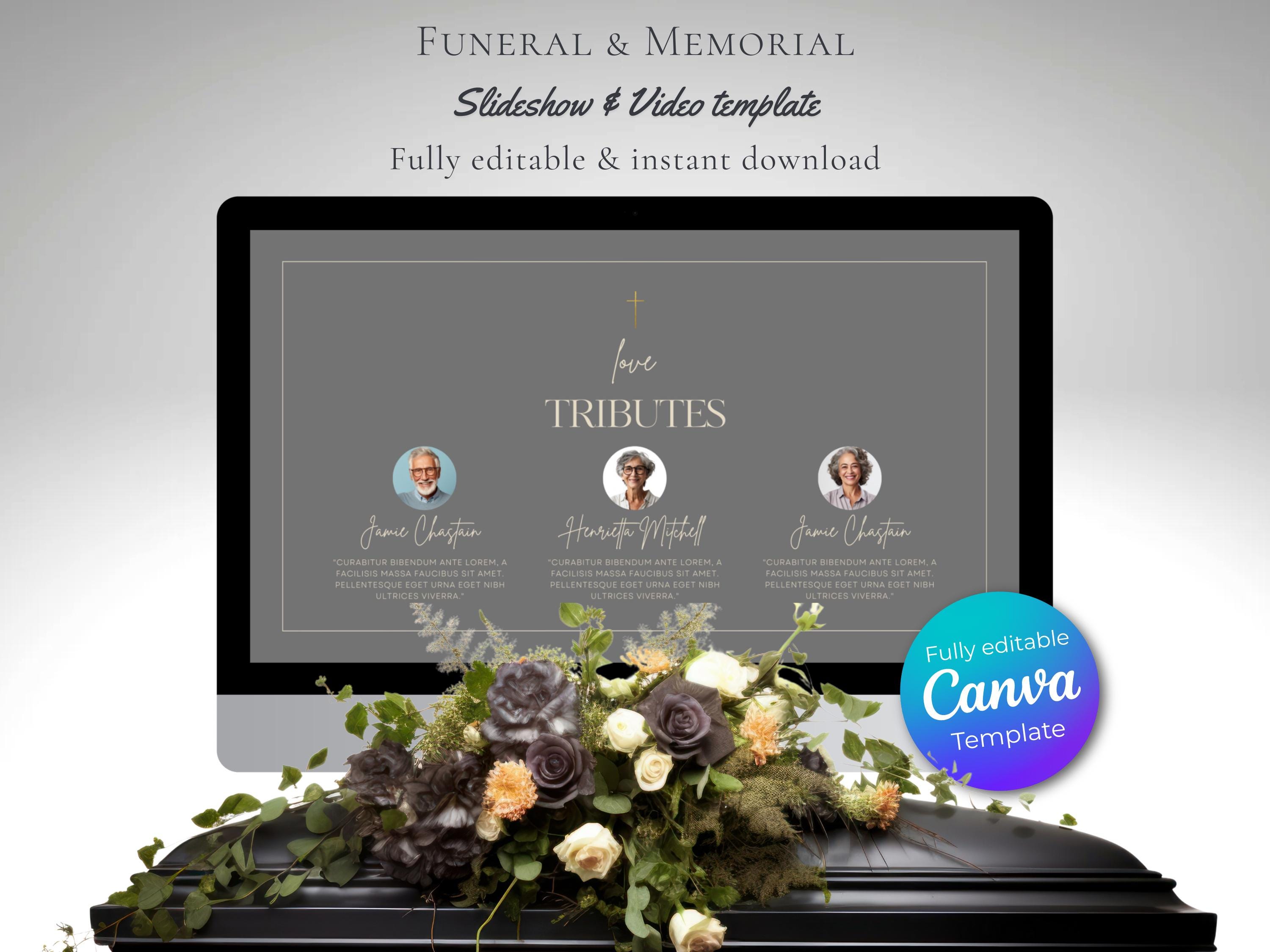 Funeral Ceremony Slideshow Video Template: Celebration of Life Memorial ...