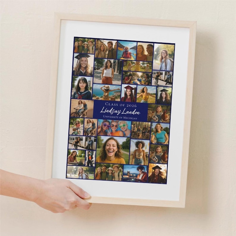 Class of 2026 Graduation Photo Collage Board Template: Editable Canva ...