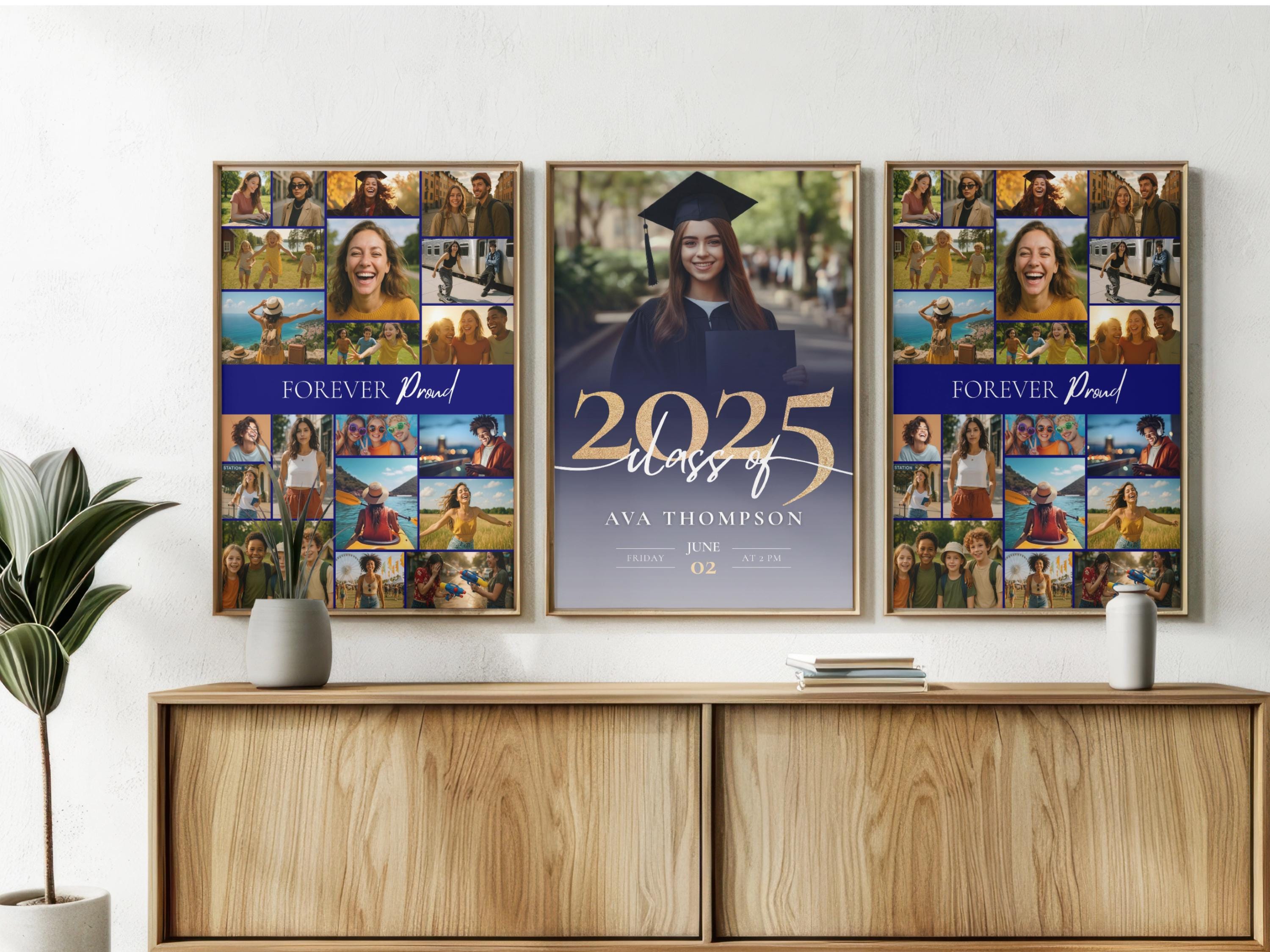 Class of 2025 Graduation Welcome Sign Photo Collage Template: Editable ...