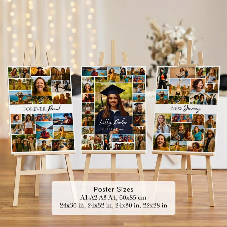 Class of 2026 Graduation Photo Collage: Party Welcome Sign Editable ...