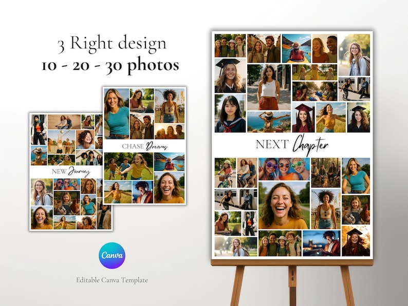 Class of 2026 Graduation Photo Collage Welcome Sign: Editable Canva ...