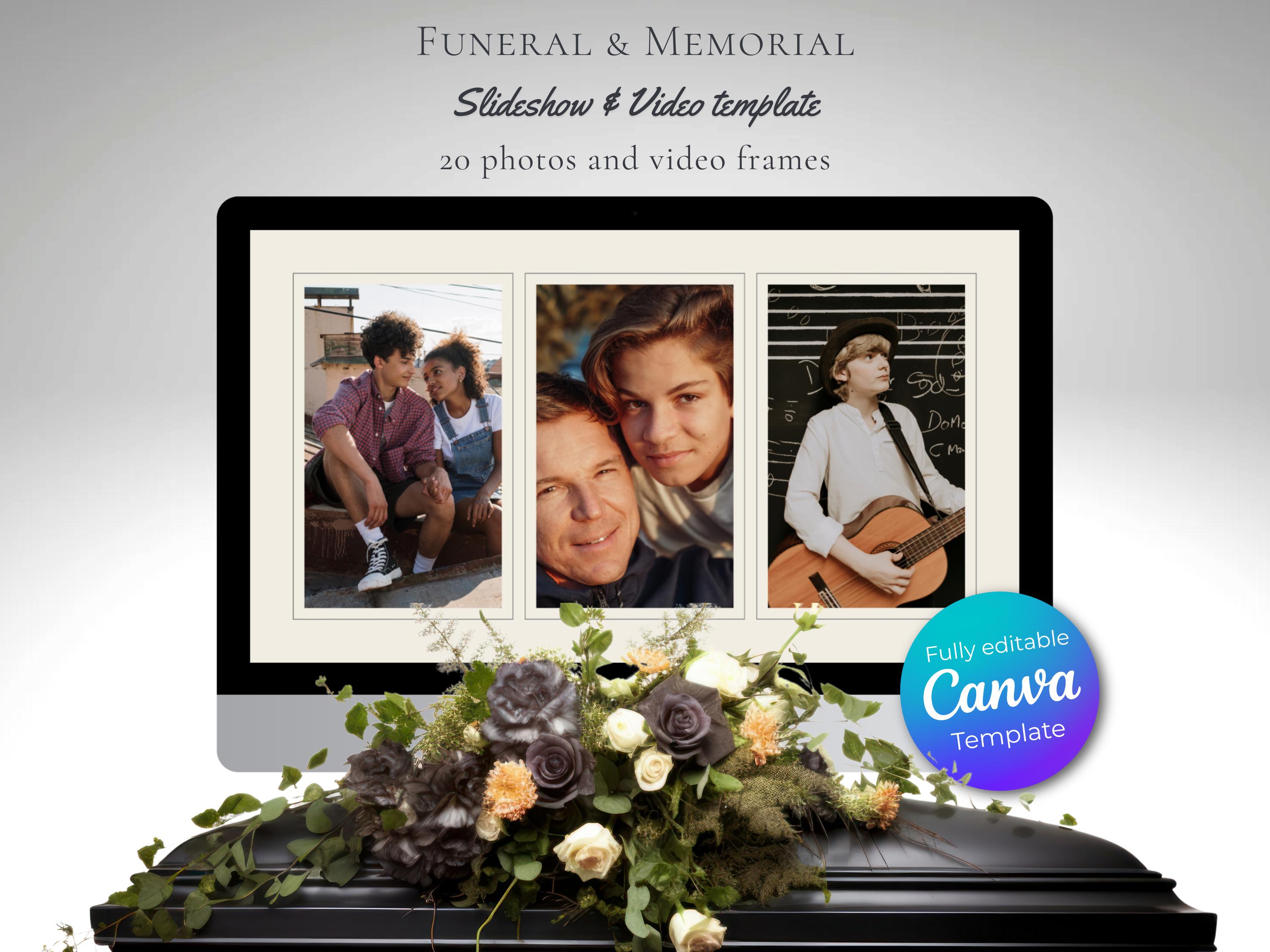 Funeral Ceremony Slideshow Video Template: Celebration of Life Memorial ...