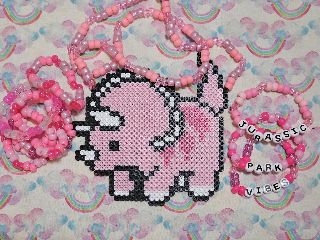 Rave Ready Kandi Necklace Kawaii Dino Prehistoric - Etsy