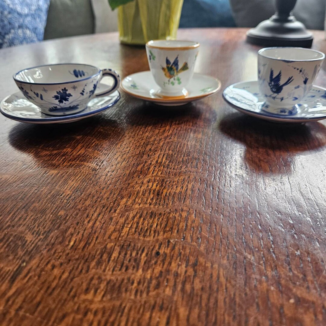 Vintage Italian Pottery Espresso Cups and Saucers - Etsy