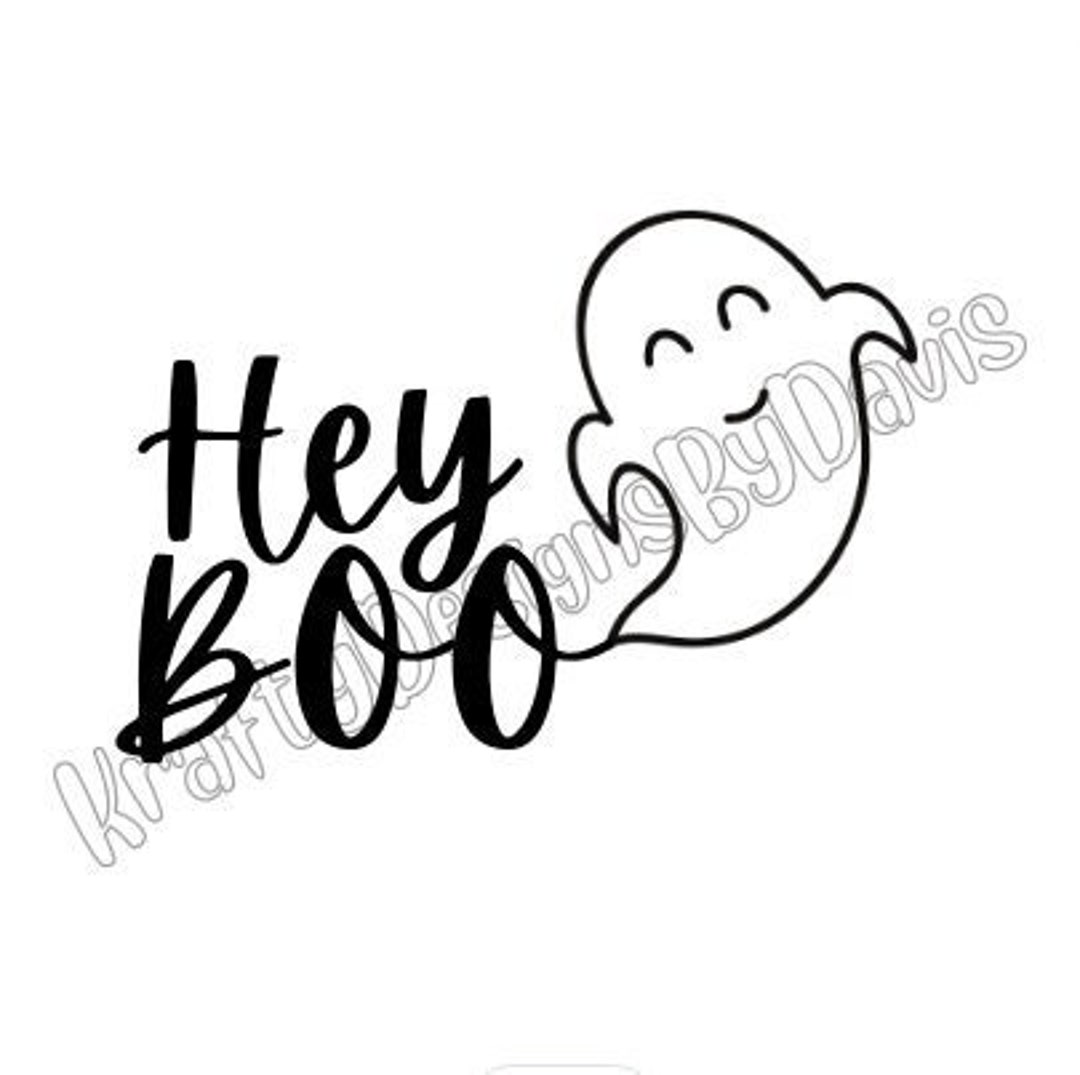 Hey Boo SVG PDF PNG Fall, Halloween, Cut Files - Etsy