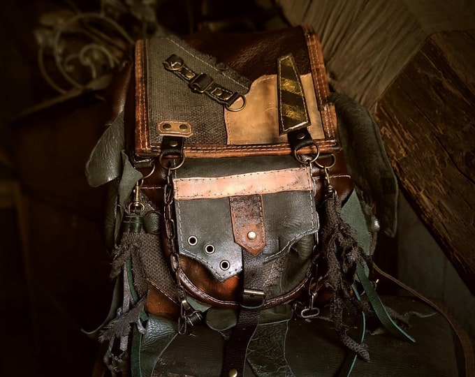 Raw, Post-apocalyptic, Grunge, Original, Weird Backpack, Handmade ...