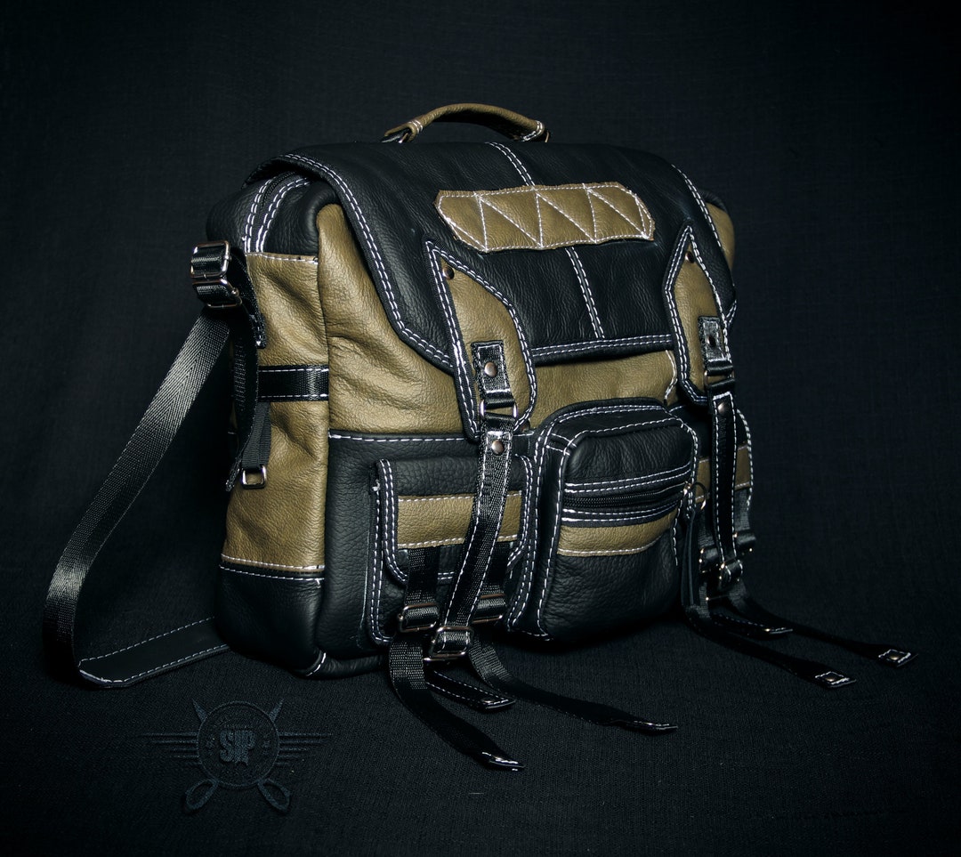 Techwear, Military Style Laptop Bag, Laptop Case, Big Leather Bag, Long ...