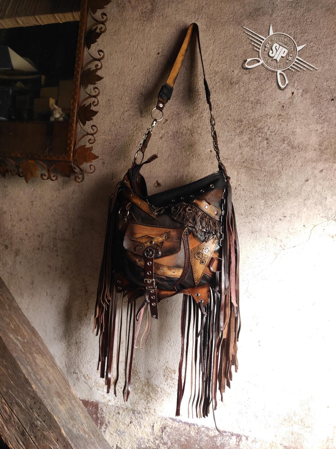Unique Beautiful Hobo Crossbody Leather Fringed Bag Inspired by ...