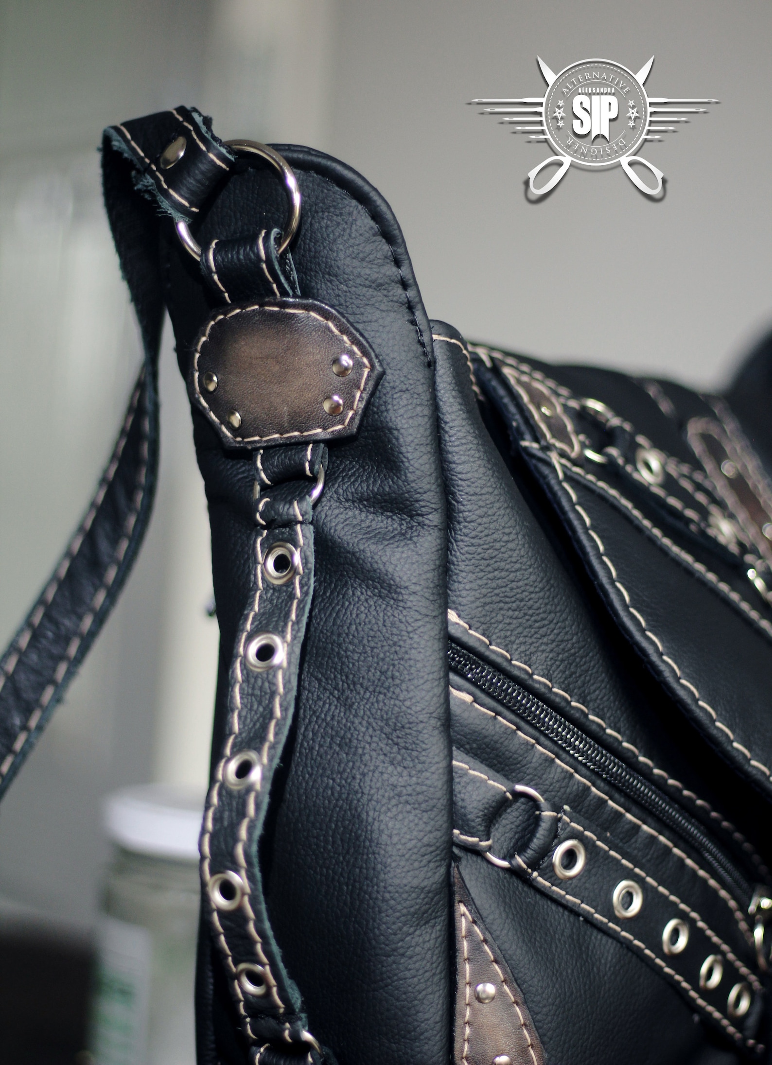 Black and Dark Brown Fringed Leather Medium Crossbody Bag - Etsy