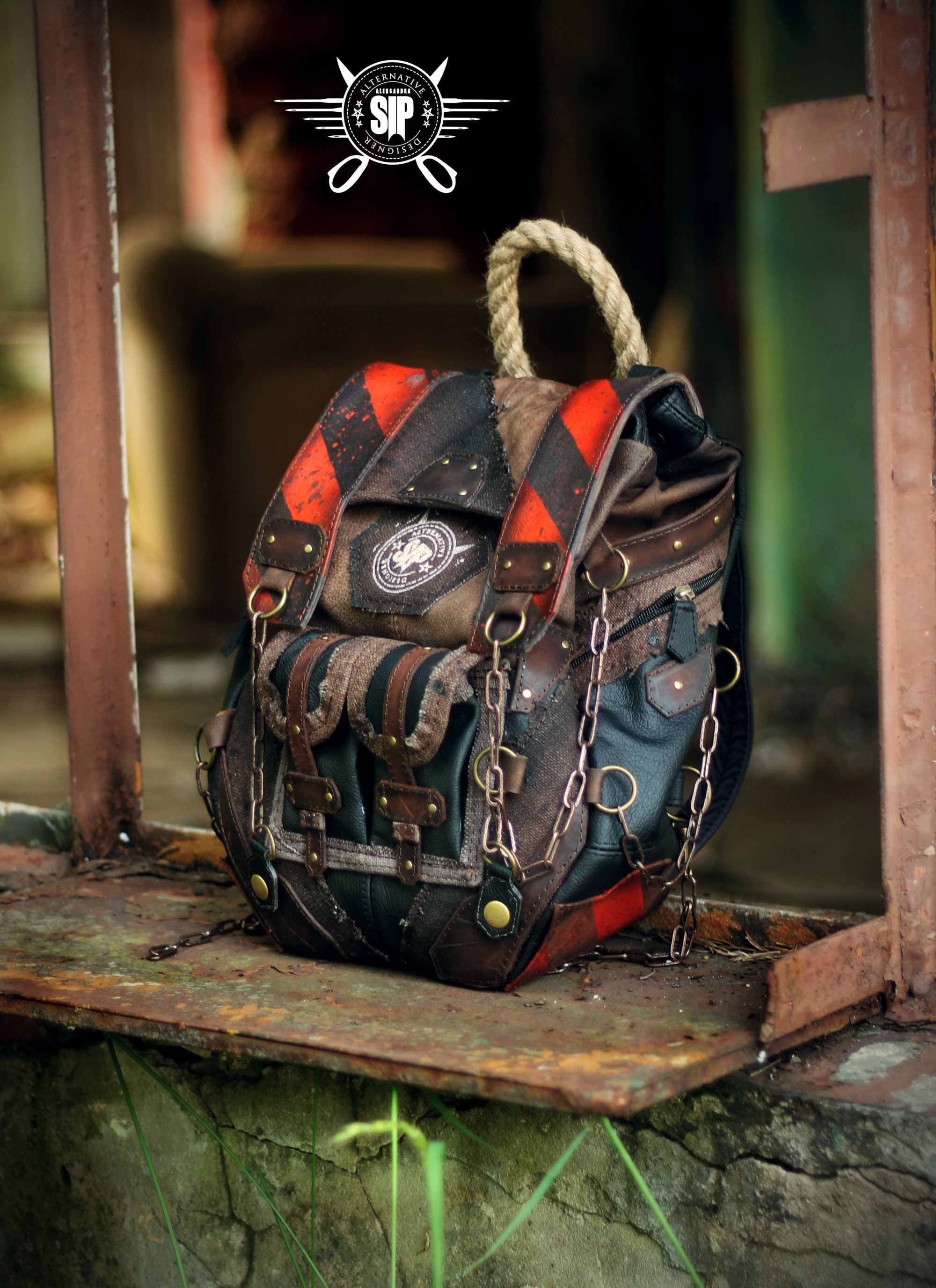 Post-apocalyptic Leather Backpack - Etsy