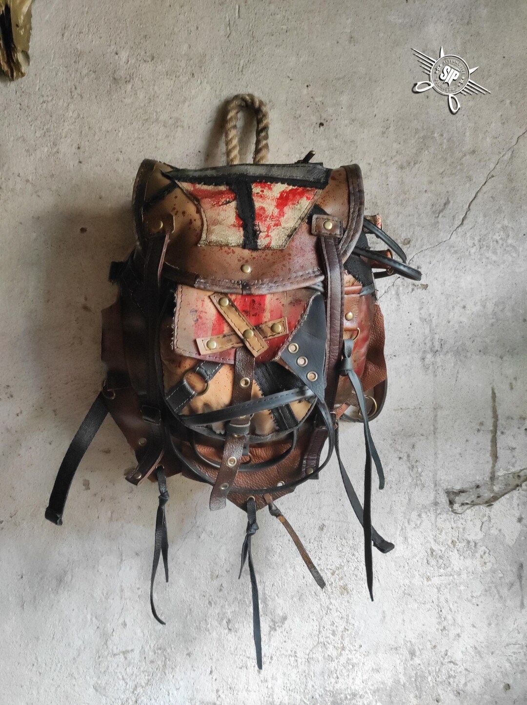 Horror Gore Dirty Backpack With Fake Blood Stains, Distressed, Handmade ...