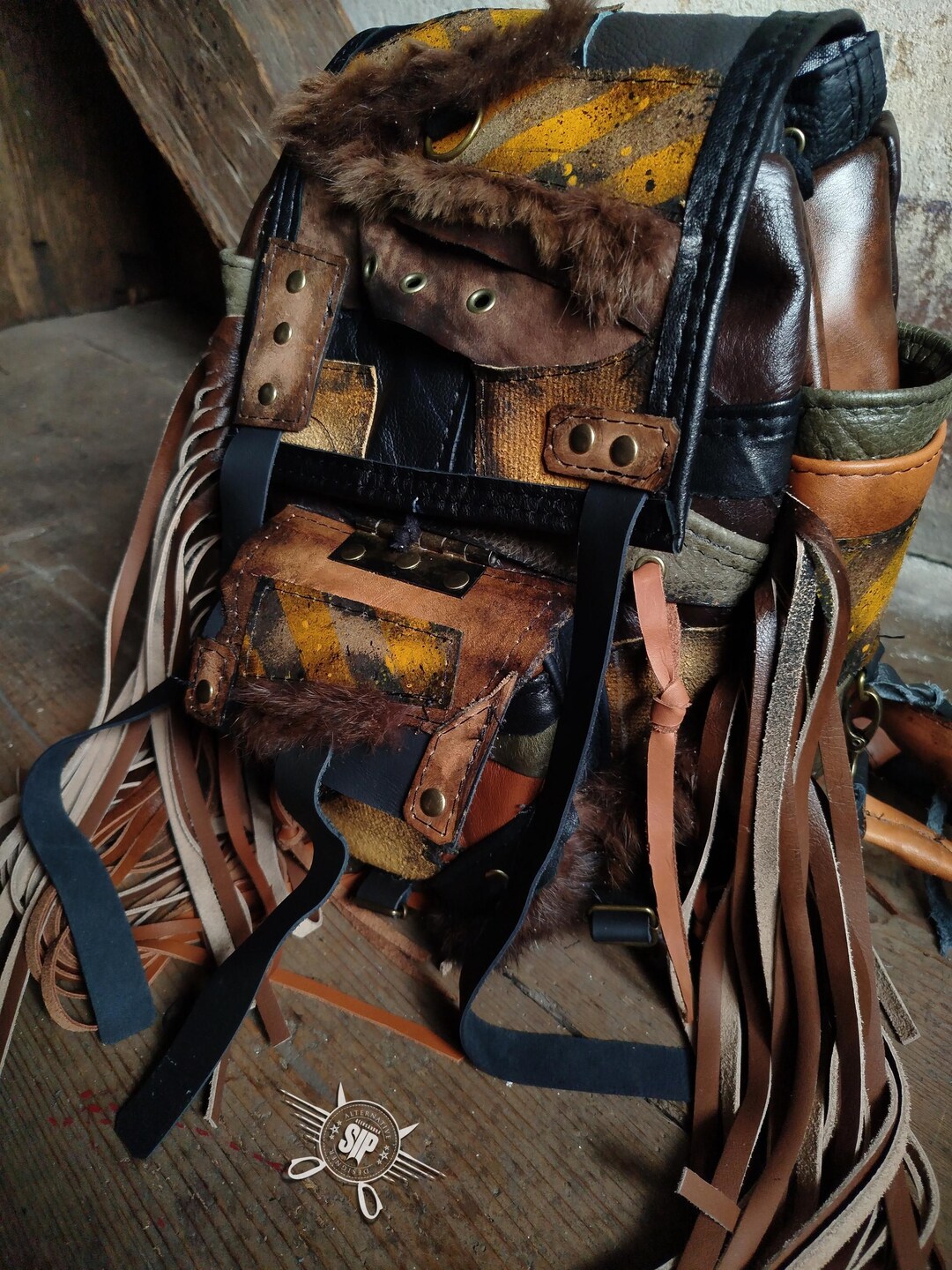 Distressed, Shaded Backpack Inspired by Postapocalyptic, Medieval and ...