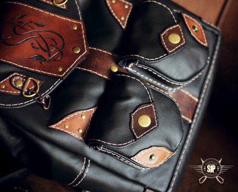 Hadmade Embossing, Hand-embossed Pattern, Leather Backpack, Medieval ...
