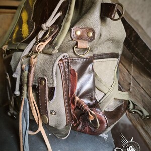 Post-apocalyptic, Dirty, Tattered Leather Khaki Green and Brown ...