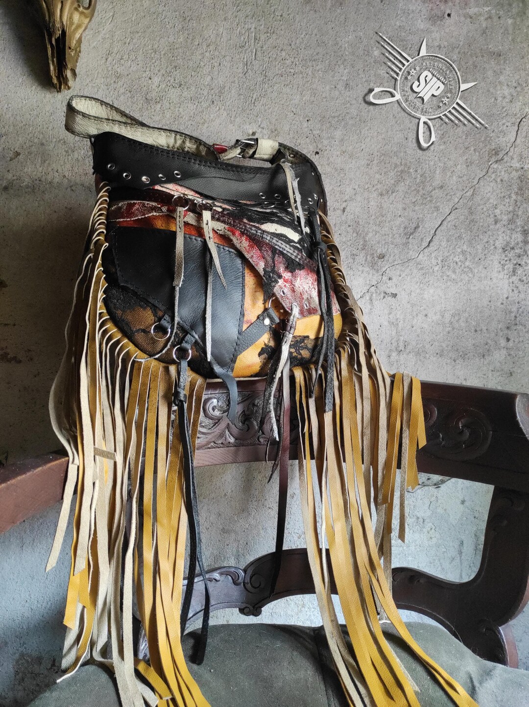 Fringe Hobo, Horror Crossbody Leather Bag, Weird, Creepy Purse With ...