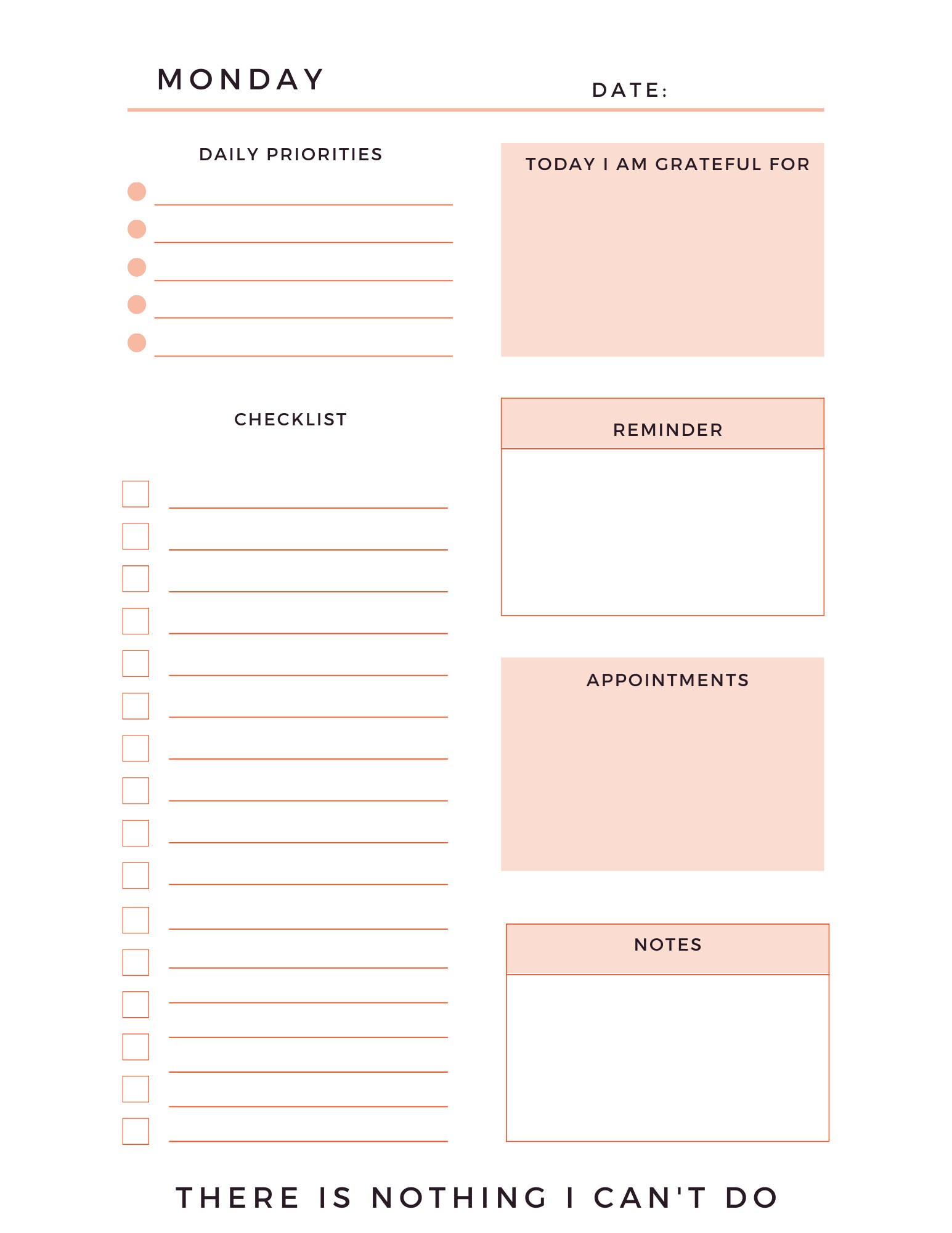 7 Day Planner Printable, Weekly Planner, Daily to Do, Daily Schedule ...