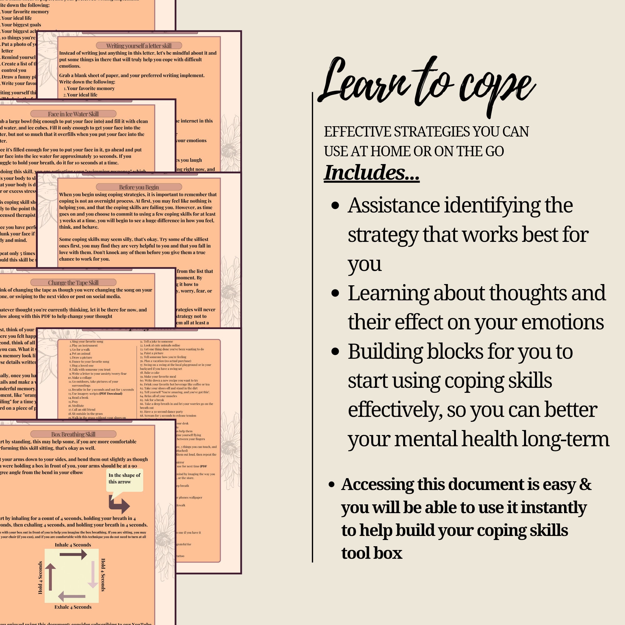 101 Adult Coping Skills | PDF DOWNLOAD for Instant Access or Printing ...