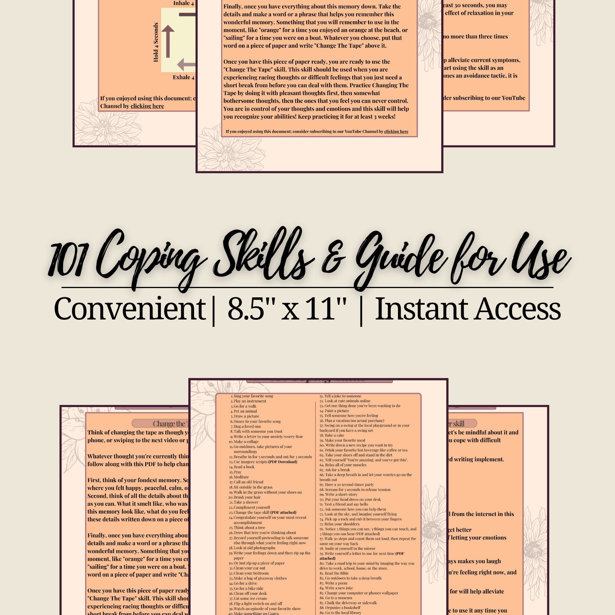 101 Adult Coping Skills | PDF DOWNLOAD for Instant Access or Printing ...