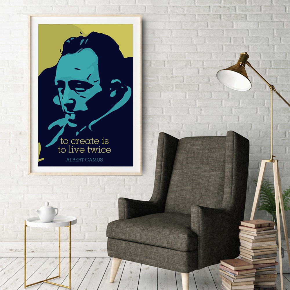 Albert Camus Albert Camus Poster Quote Poster Pop Art - Etsy